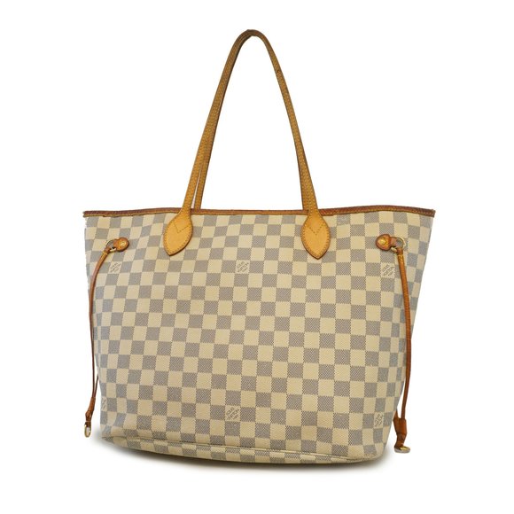 Louis Vuitton | Bags | Louis Vuittonauth Damier Azur Neverfull Mm N517 ...